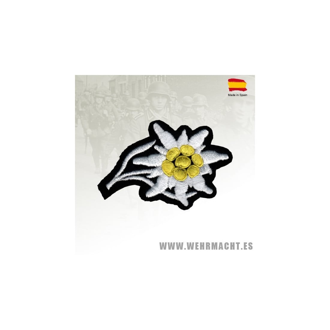 Waffen SS Mountain Troop Cap Edelweiss Patch