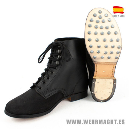 German Low boots with Hobnails, Black