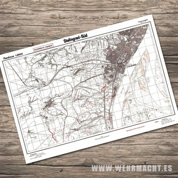 German military map - South of Stalingrad 1942