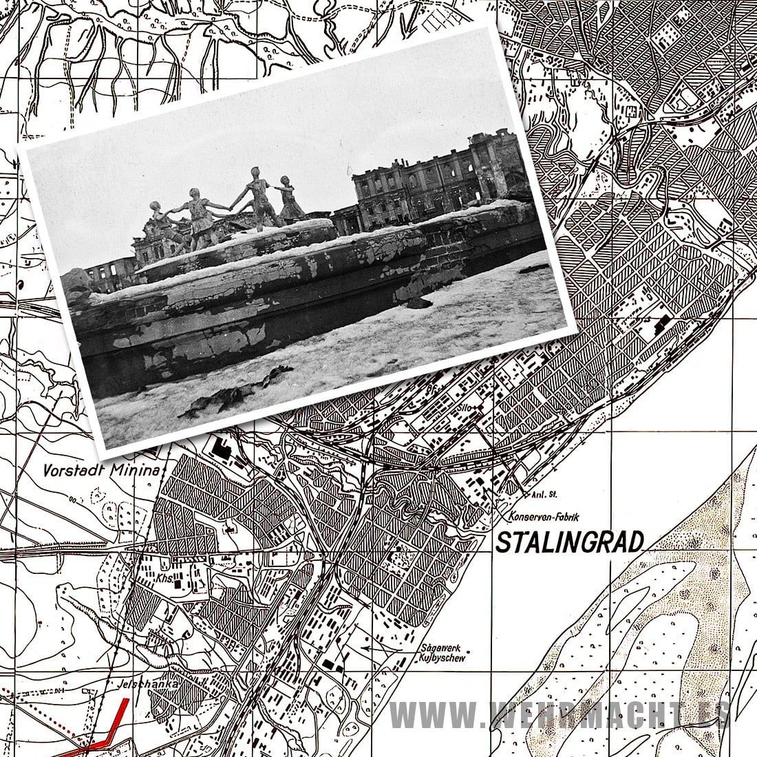 Mapa Militar Alemán - Stalingrado Sur 1942 | Wehrmacht.es