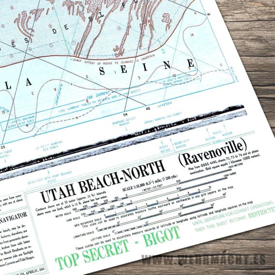 US Military Map - Utah Beach-North - April 1944
