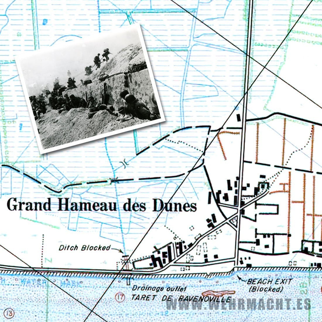 US Military Map - Utah Beach-North - April 1944