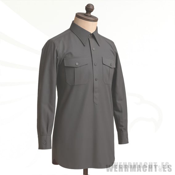 M43 Grey German Service Shirt | WWII Wehrmacht Uniforms