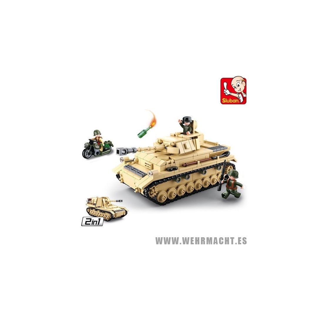 Sluban WWII German Tank M38-B0693